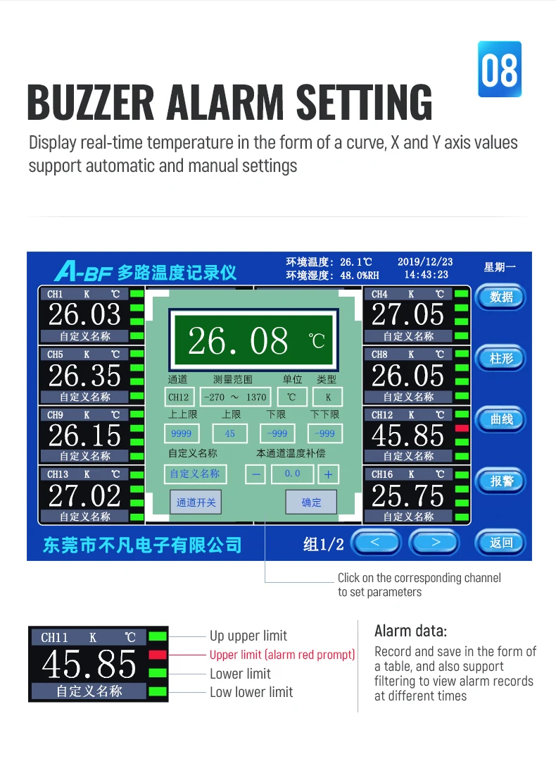 A-BF Multi-Channel Temperature Data Logger - Precision & Efficiency