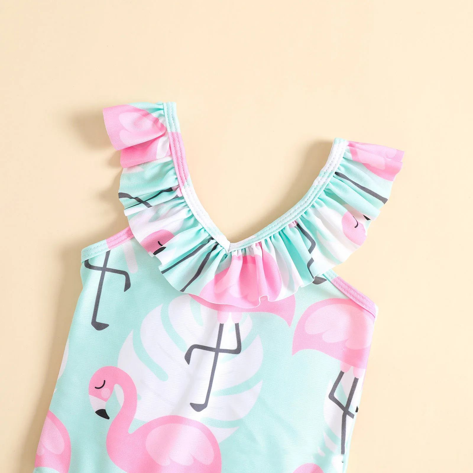 Kids Swimwear Beachwear For Girls Bikini Printed Spa Straps V-neck ...