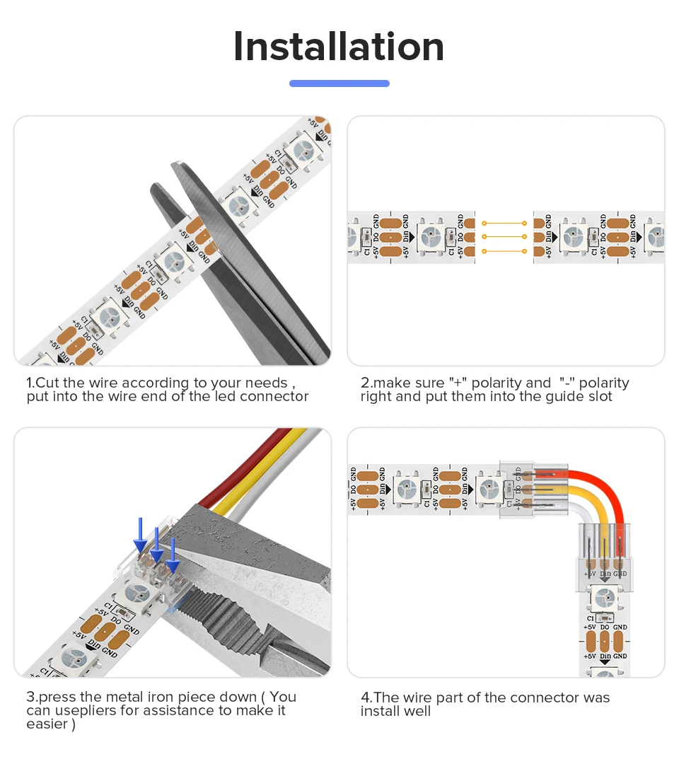 FCOB DIM CCT RGB WS2812B WS2811 WS2815 5050 RGBW RGBCCT SMD发光二极管条透明无焊盖 ...