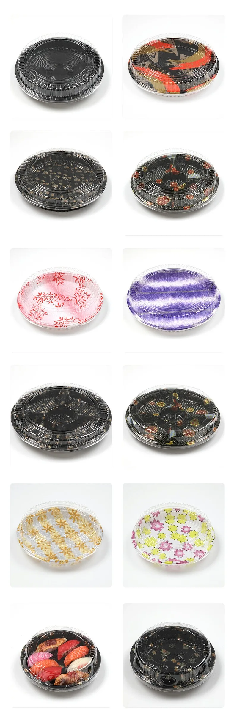 Disposable Round Japanese Sushi Container - Perfect for Takeaway