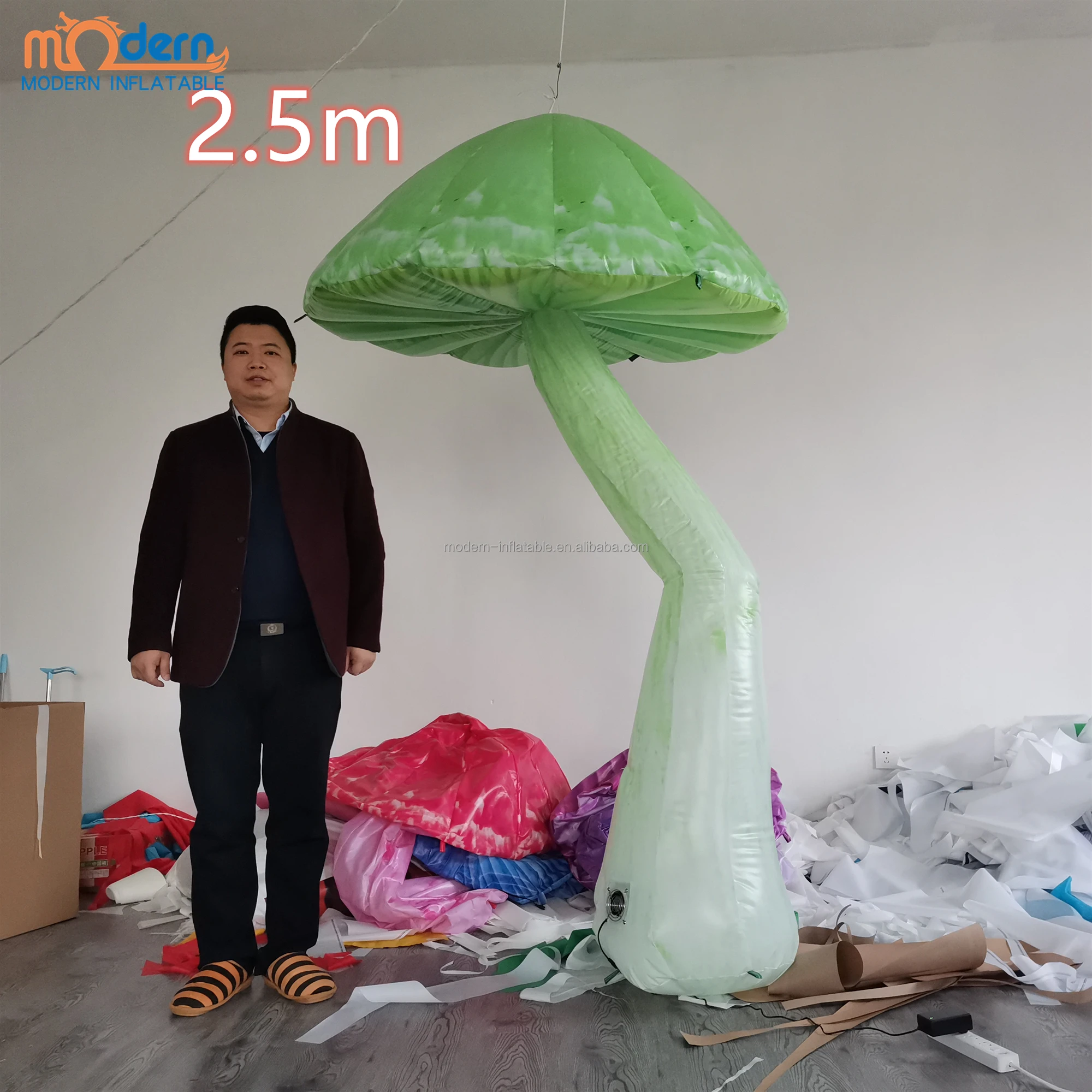 Custom Size Giant Inflatable Mushroom Model with LED Light