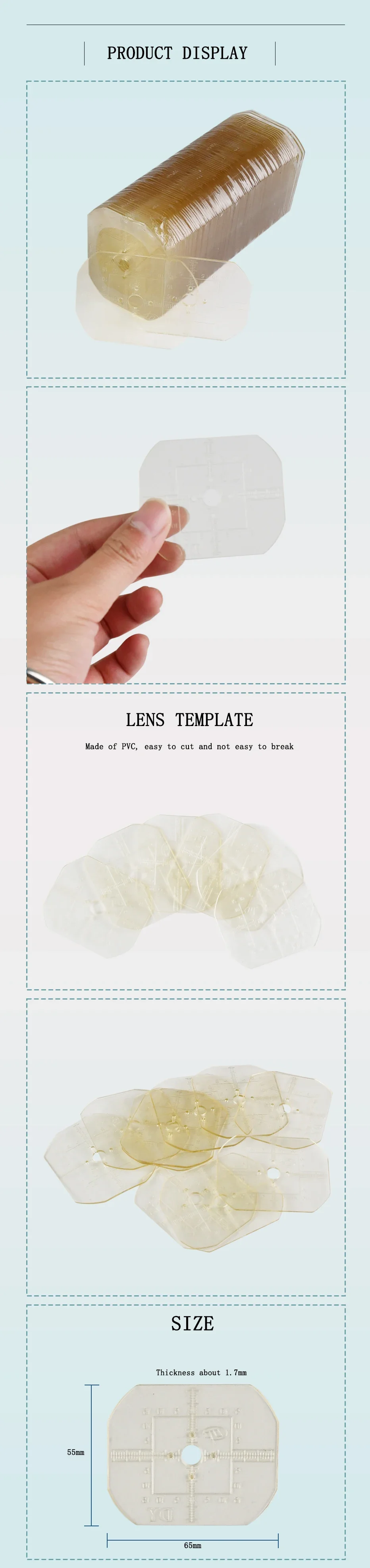 Pvc Spectacle Lens Templates For Lens Edger Eyeglasses Processing ...