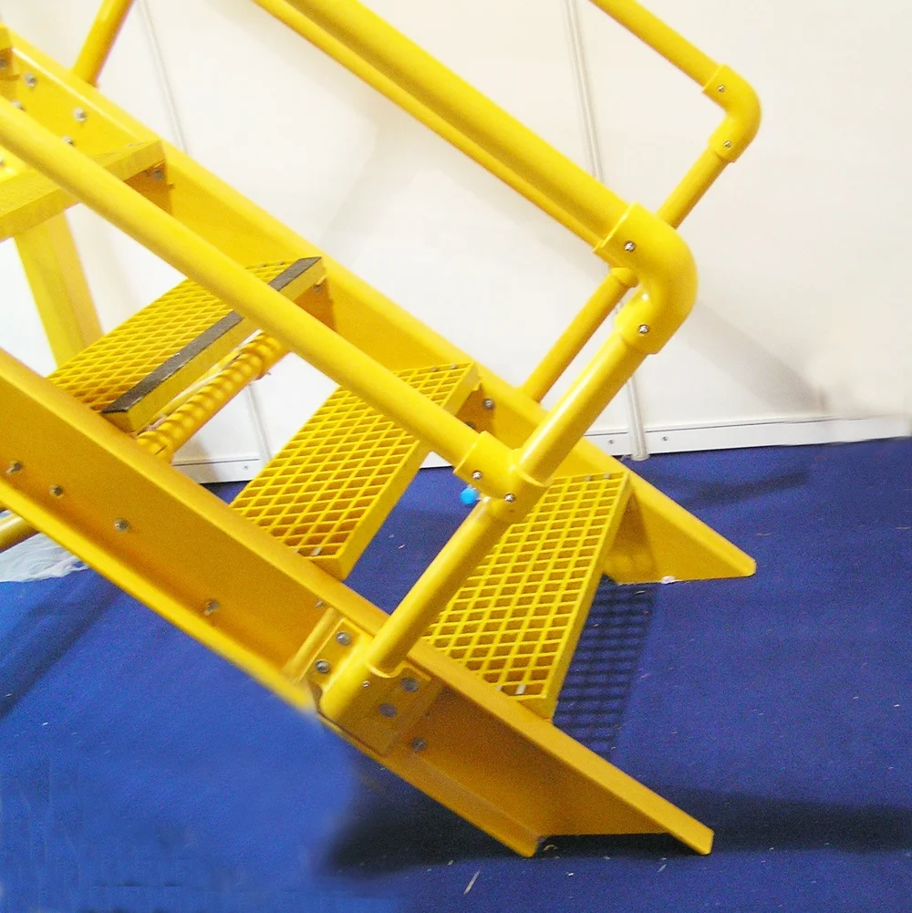 Insulated FRP Step Ladders for Industrial Fiber Stairs GFRP Fiberglass ...