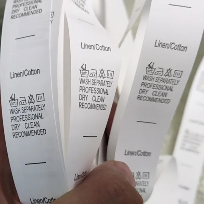 Silk Screen Printing Nylon Taffeta Care Label Roll For Garment Washing ...