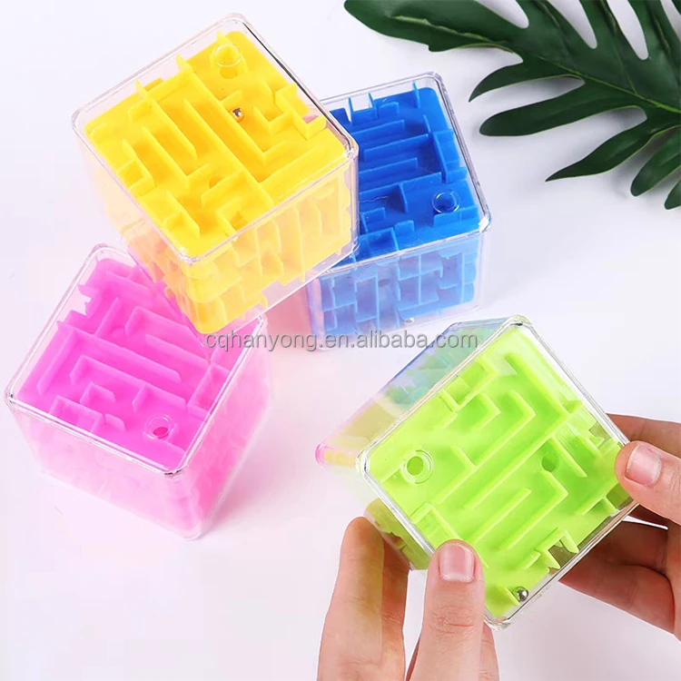 Maze Cube Piggy Bank Transparent Money Box 3d Small Puzzle Coin Bank ...