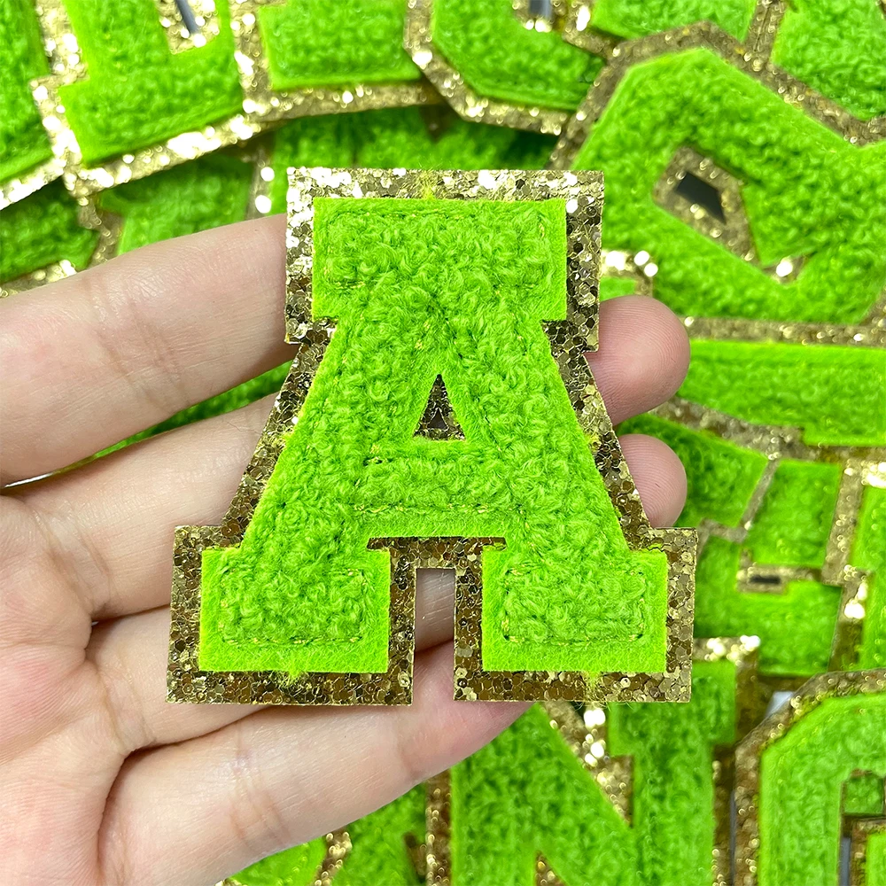 Custom Sustainable Embroidered Alphabet Badges 3D Iron Chenille Patches ...
