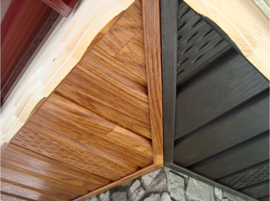 Wooden Series PVC Soffit & Eave Fascia Vinyl Siding Panels