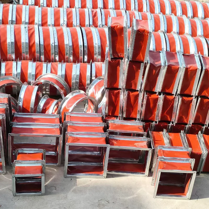 Air Flue Gas Duct Compensator Square Metal Flange Fabric Expansion ...