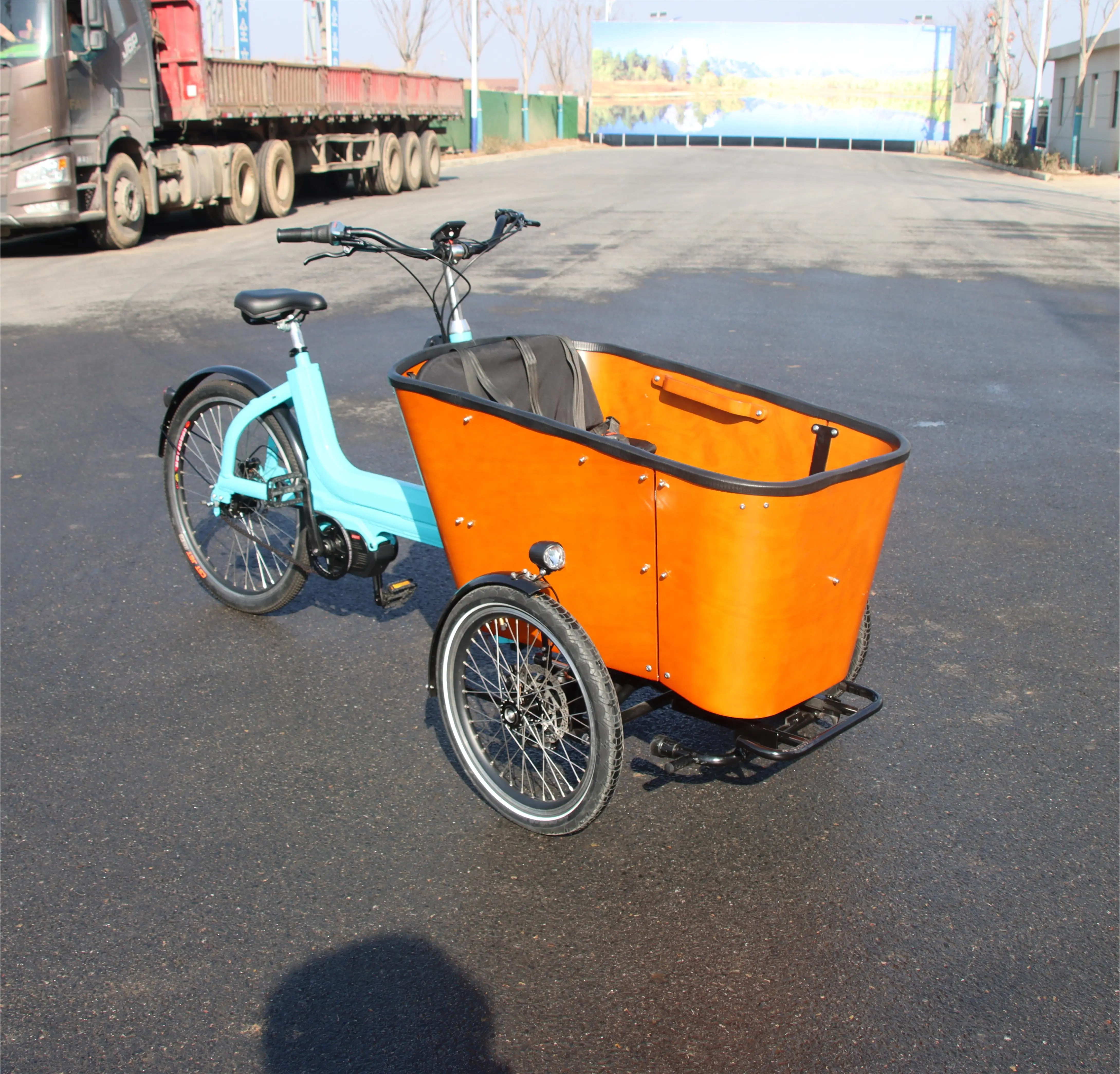 Three Wheel Electric Tricycle 48v 500w Electric Cargo Bike - Buy Chain ...