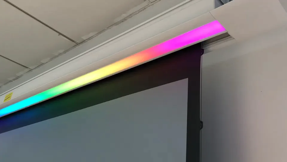 110" New Design Ust Alr In-ceiling Motorized Projector Screen Tab ...