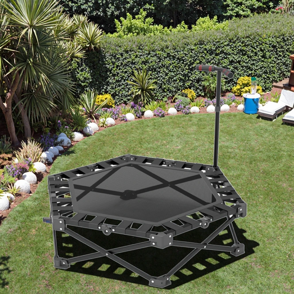 Custom Light 40 Inch Folding Trampoline For Kids And Adults Indoor Mini ...