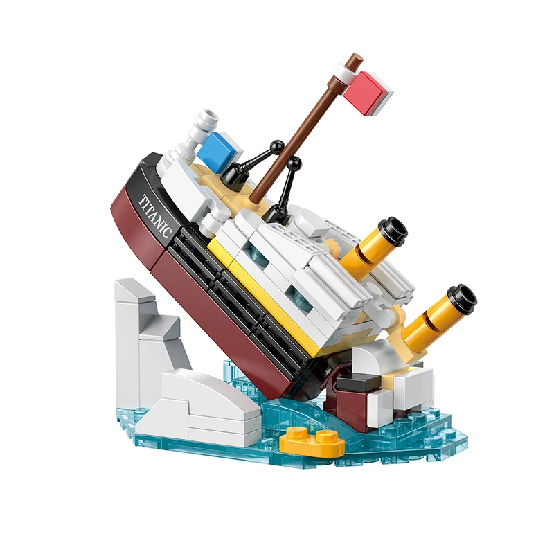 Cogo Creative Decoration Toy Diy Assemble Build Blocks Cruise Boat ...