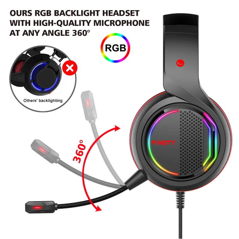 Rgb Gaming Headphone Stereo Bass Gaming Headphones Seller 2022 Usb ...