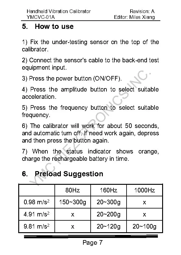 Hand-held Vibration Calibrator YMCVC-01A - Precision & Durability