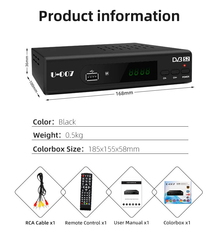 Full Hd Cccam Dvb-s2 1080p Digital Universal Satellite Tv Receivers Dvb ...