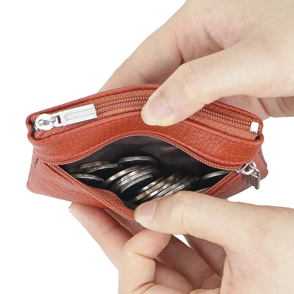 AndoBag Mini Coin Purse for Women, Genuine Leather Change Pouch, Simple ...