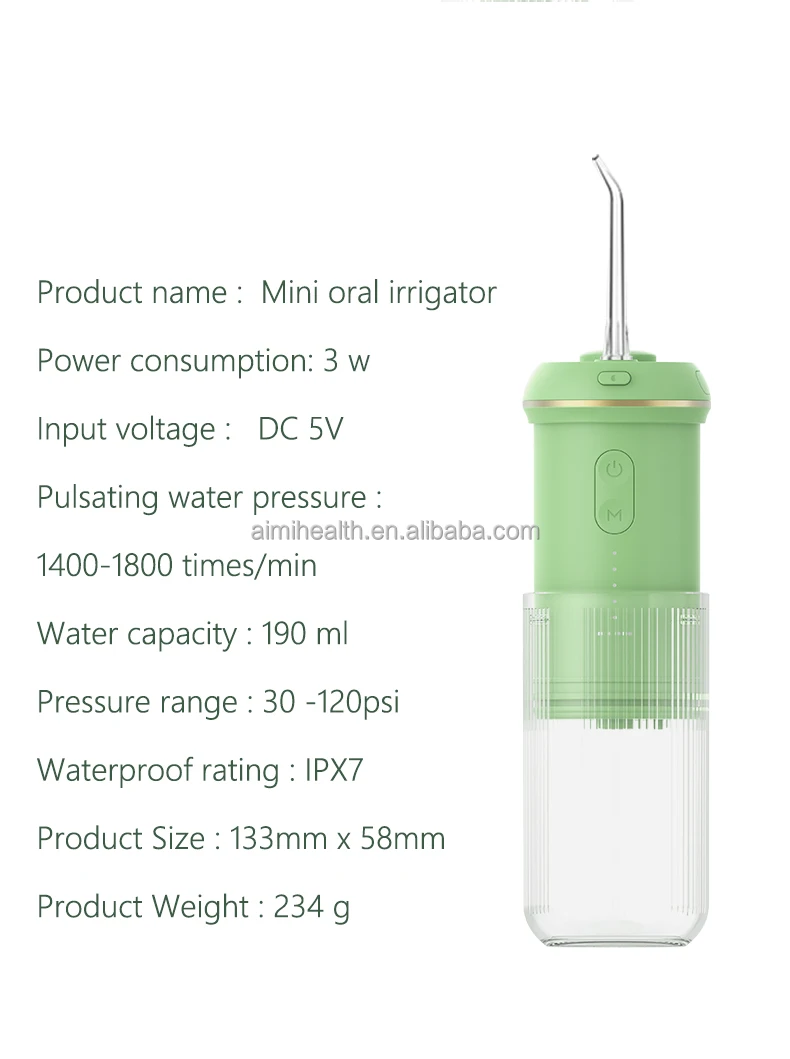 Portable Dental Irrigator Rechargeable Cordless Oral Care Irrigator For ...