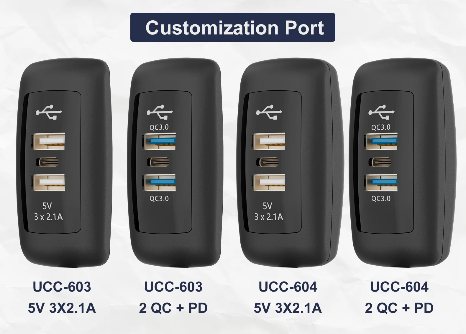 12V-24V Quick Charger QC3.0 Type C PD3.0 Triple Usb Car Charger Socket ...