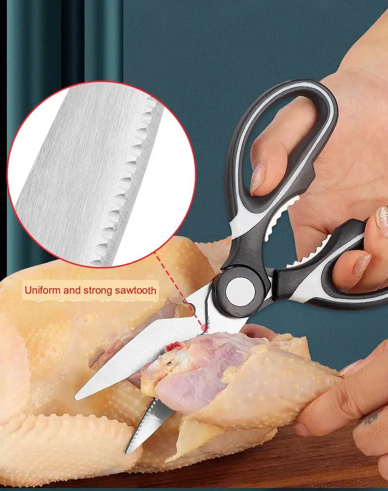 Hot Sale Stainless Steel Multi-Function Kitchen Scissors for Vegetables ...