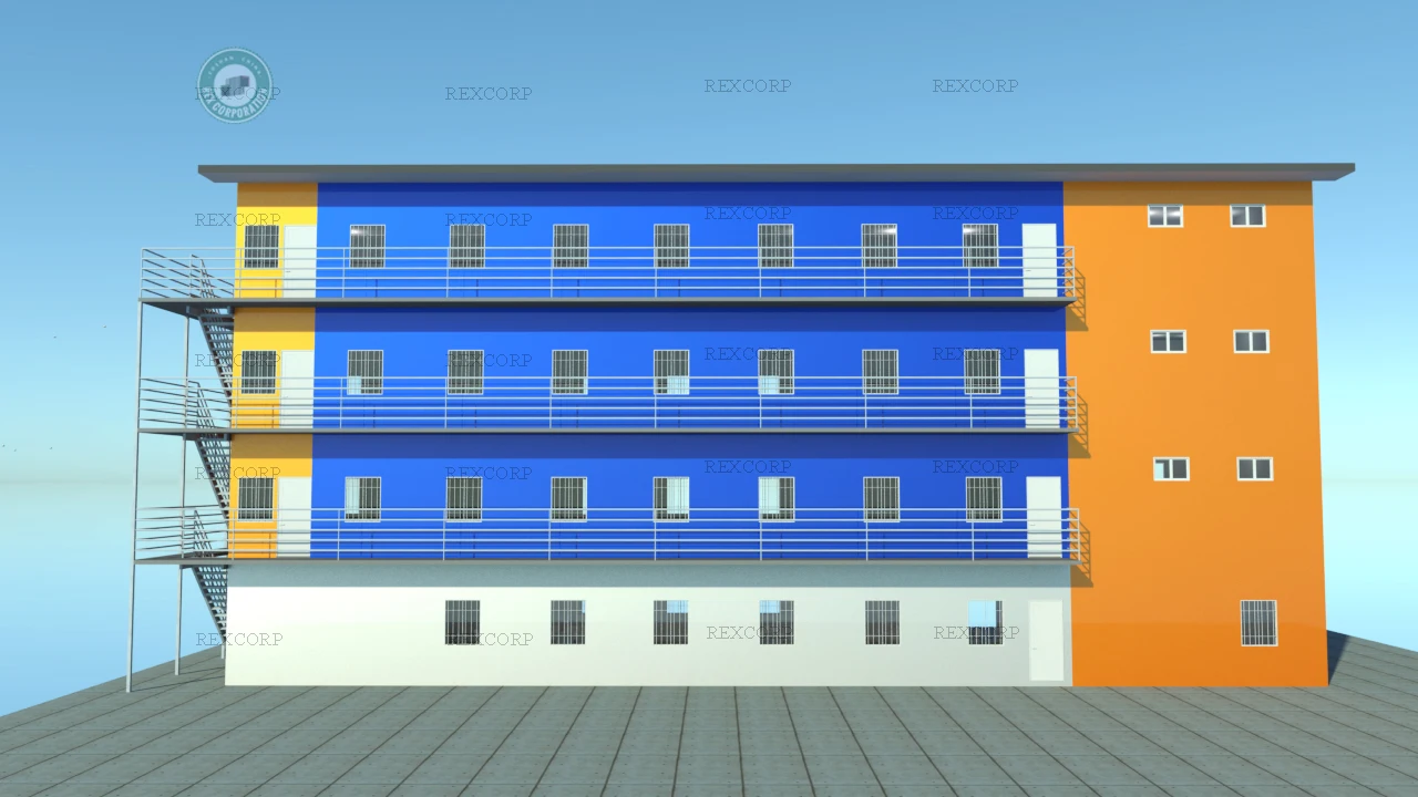 Customized Floorplan 4 Storey Modular Container University's Apartment ...