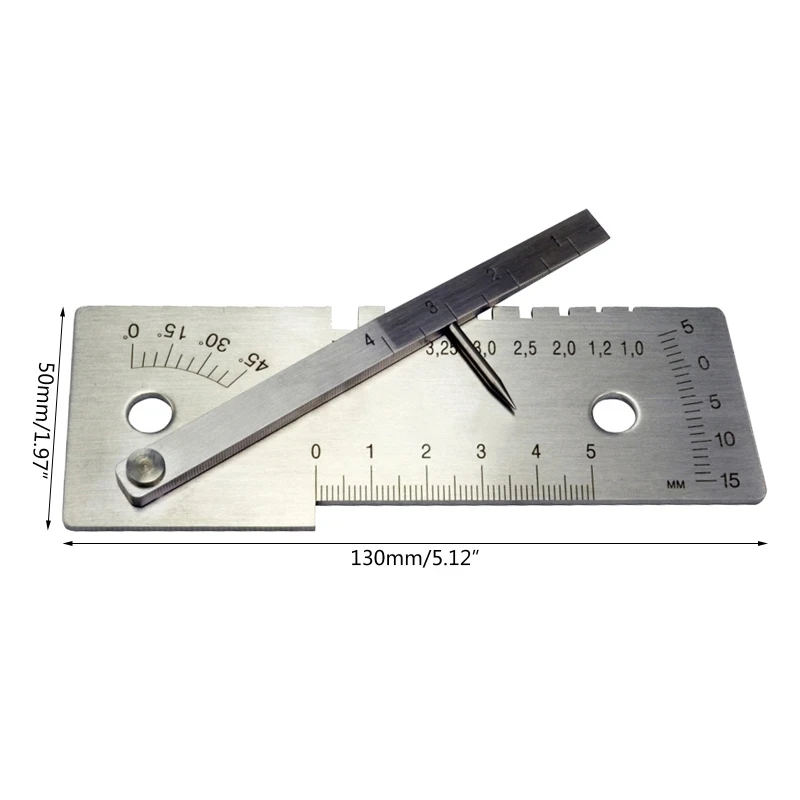 Universal Stainless Steel 45 Degree Measuring Tools for Welding Gauge ...