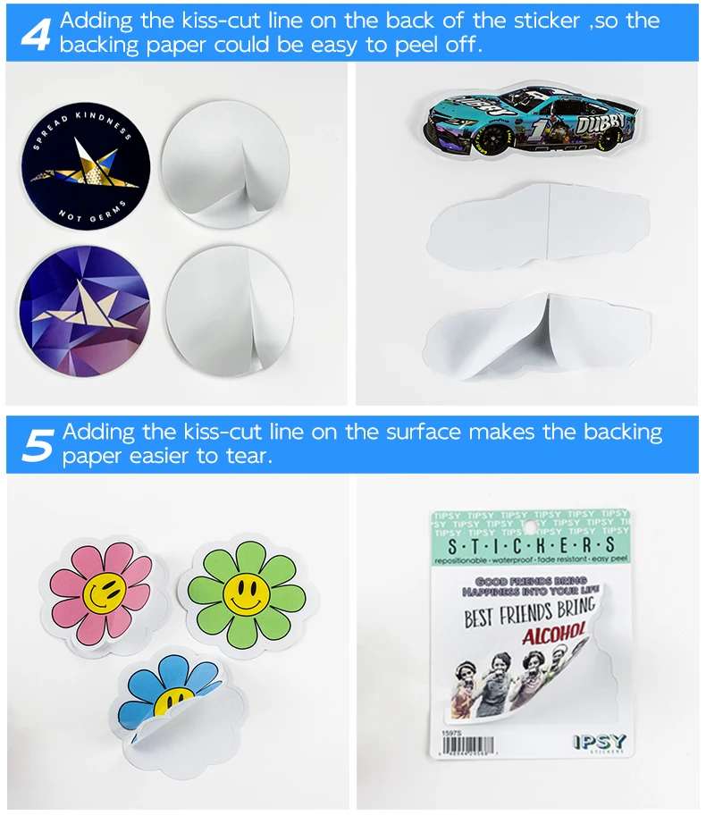 Custom Bulk Printing Adhesive Packaging Labels Set Design Individual ...