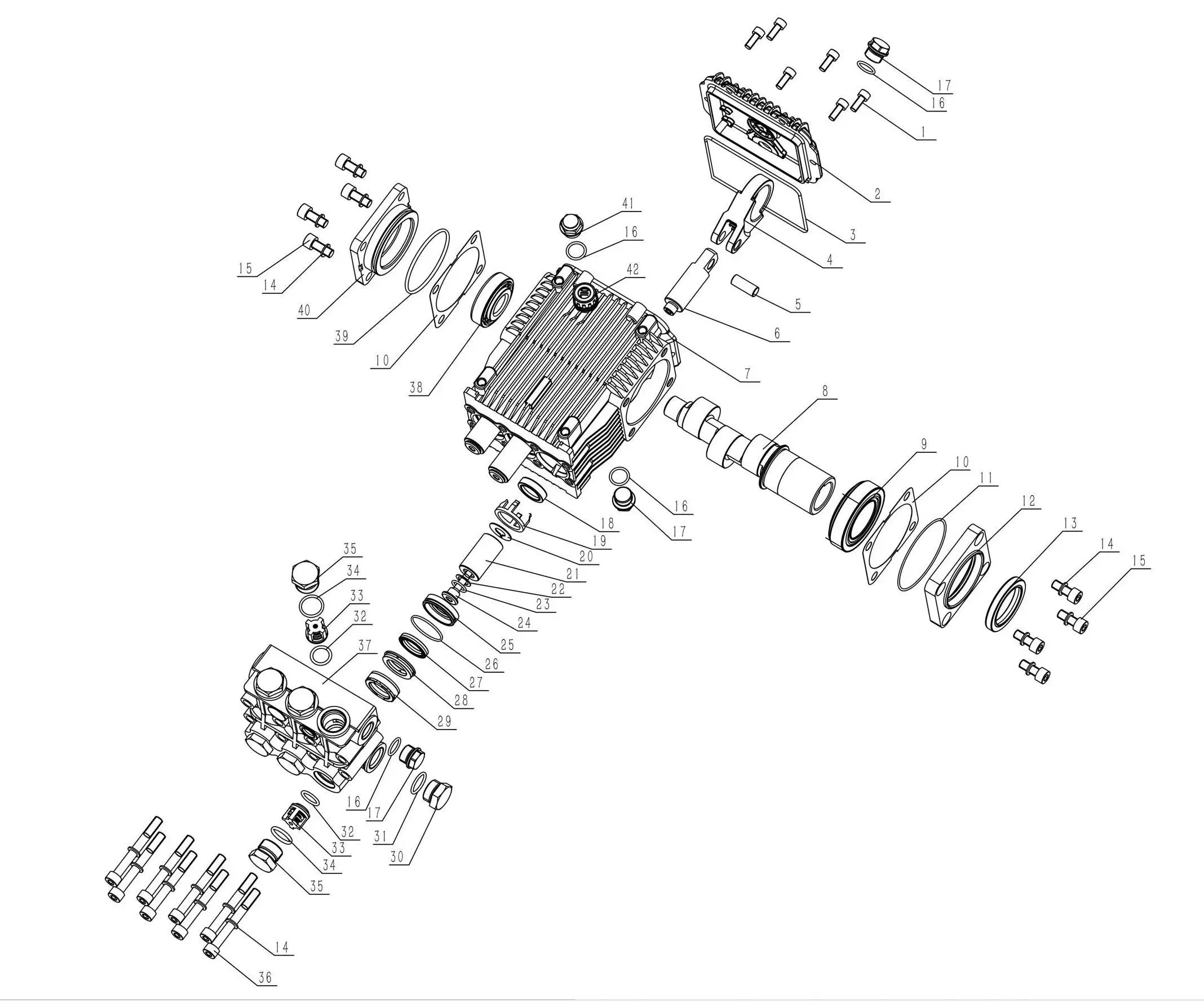 BOTUO TK-N 15-30lpm High Pressure Cleaner Pump for Washing