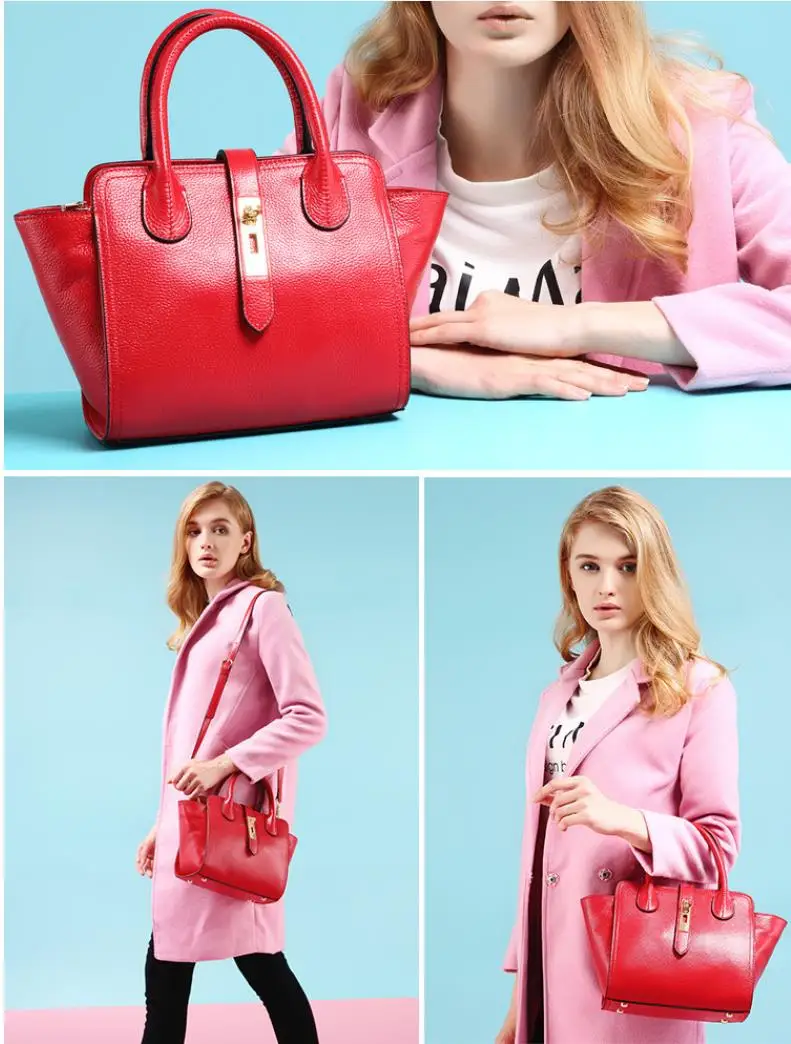 European And American Fashion Trend Dumplings Full Grain Genuine Leather Ladies Stylish Luxury ...