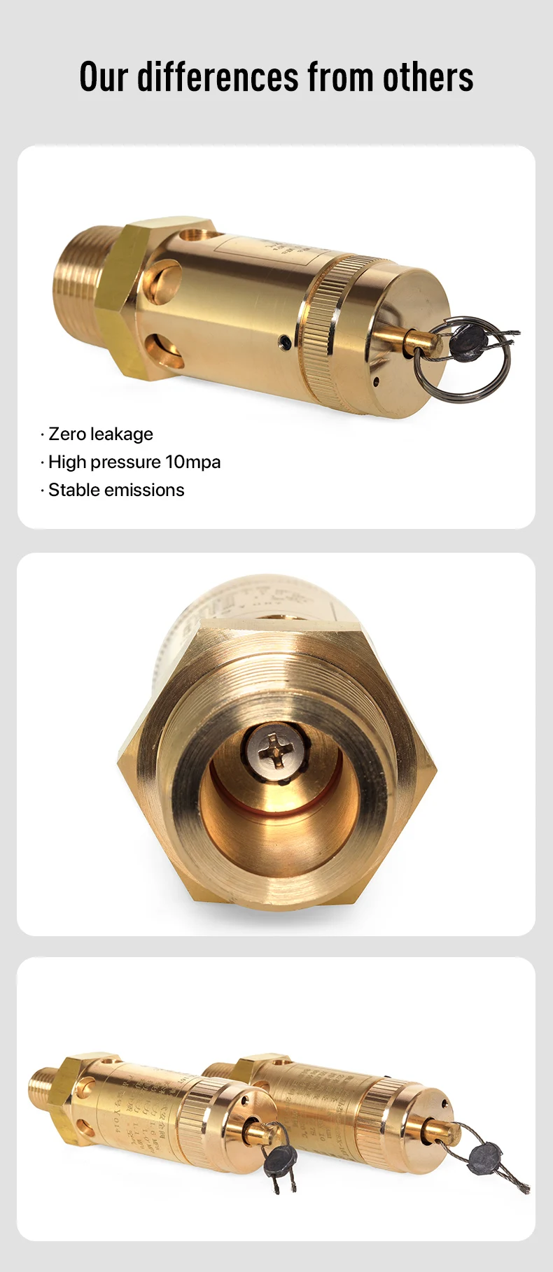 Spring Type Copper Safety Valve High Pressure A28x-16t Brass Relief ...