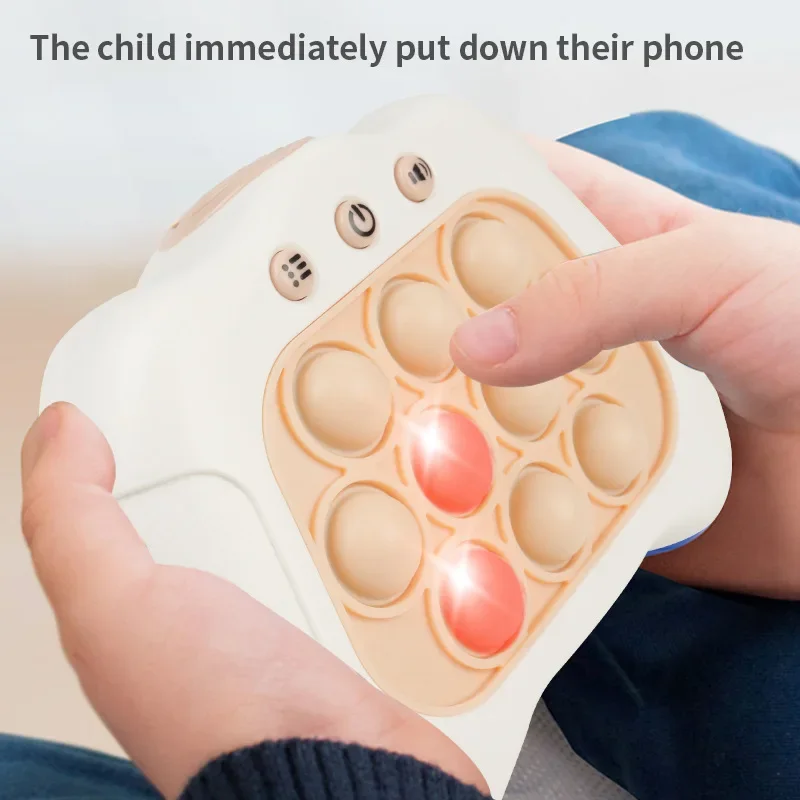 2025 New Quick Pop Light up Console Game Fast Push It Fidget Toy Quick ...