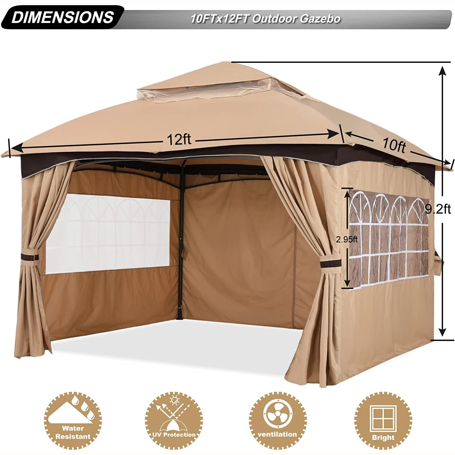 Outdoor Gazebos 10x12 - Durable and Waterproof Tents