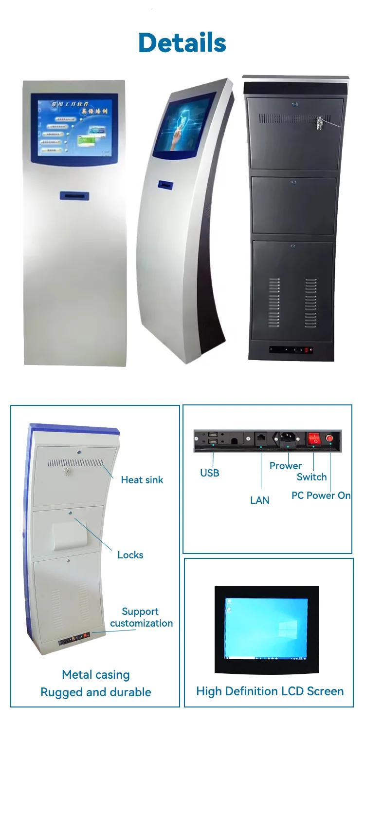 Bank Hospital Self-Service Touch Screen Queue Management