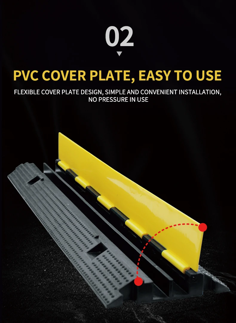 Rubber and Plastic Cable Protector - 2 Channel Safety