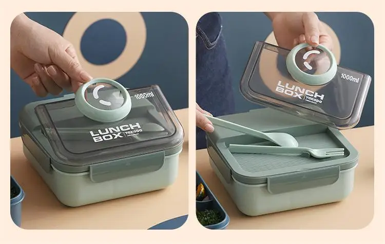 2025 ECO Friendly Portable Camera Bento Box With Cutlery Office Lunch ...