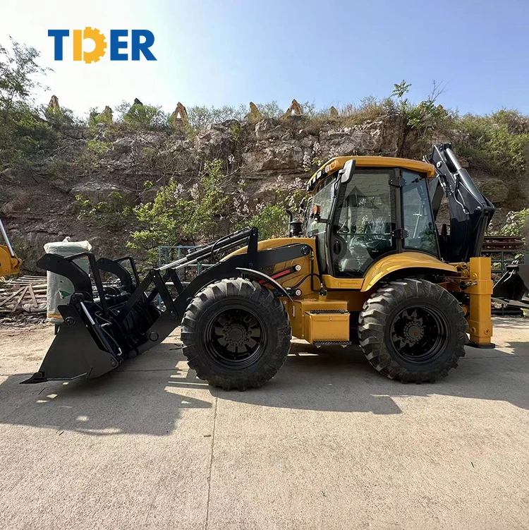 2024 TDER Chinese loader excavator front end loader and backhoe 2.5Ton ...