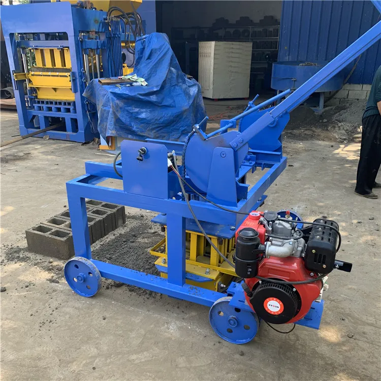 Qm4-45 Manual Egg Laying Mobile Concrete Block Moulding Molding Machine ...