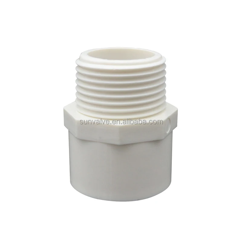 PVC Pipe Fitting Male Threaded Adapter 1'' BSP Male X 32mm OD Pipe ...