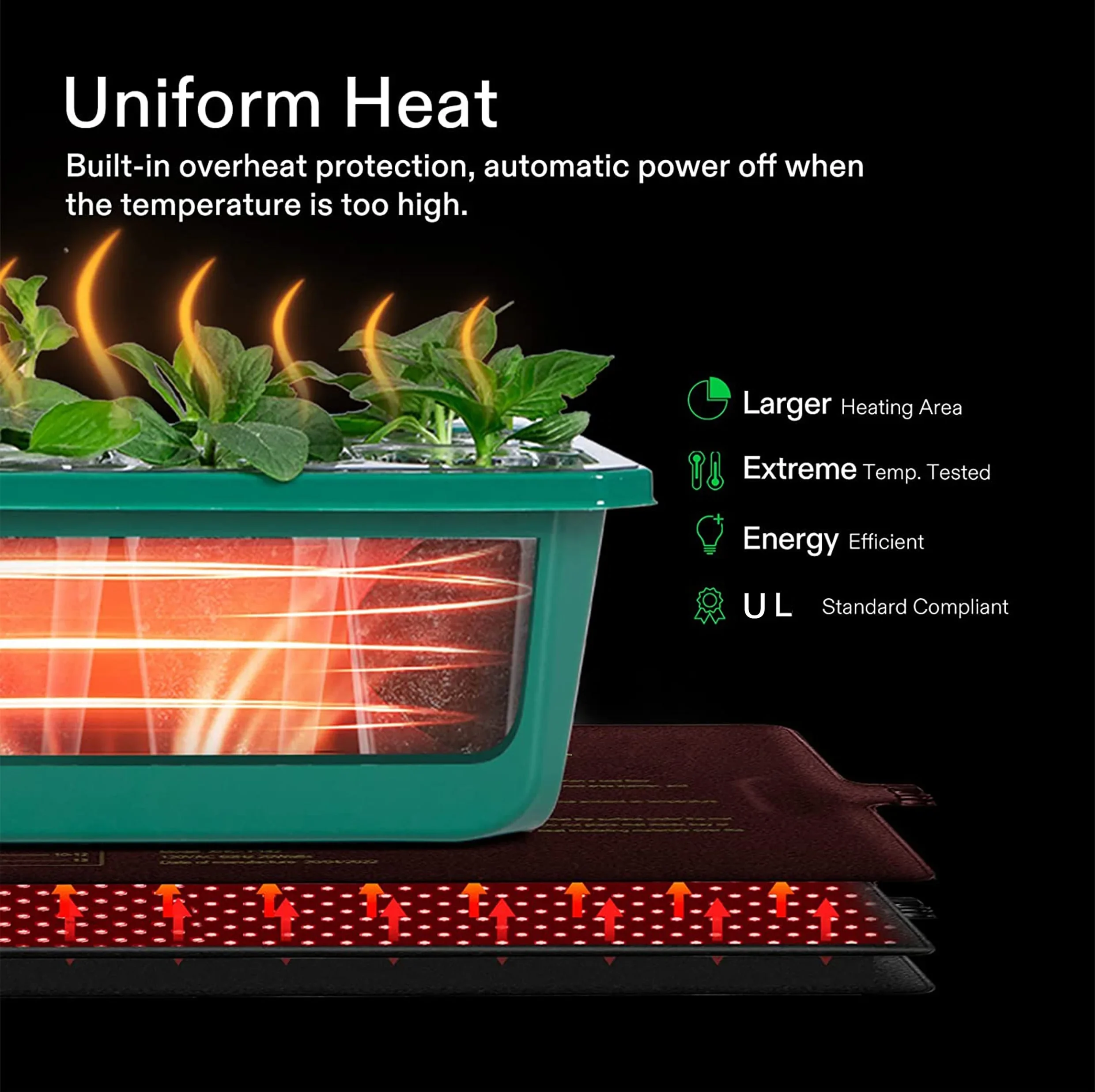 10" X 20" Electric Pvc Seedling Heat Mat Warm Hydroponic Seedling ...