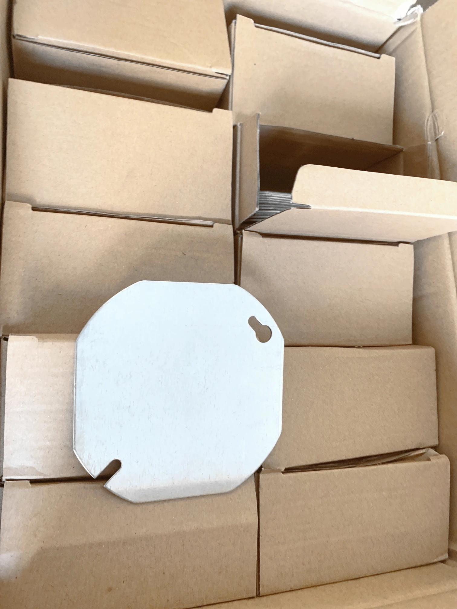 Galvanized Steel Octagon Utility Box Flat Cover 54c6 - Buy 4" Octagon ...