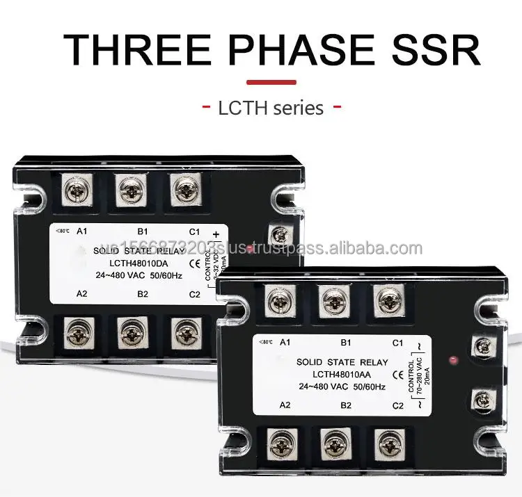 3 Phase Ssr 70-280vac To 24-480vac Three Phase Solid State Relay 10a ...