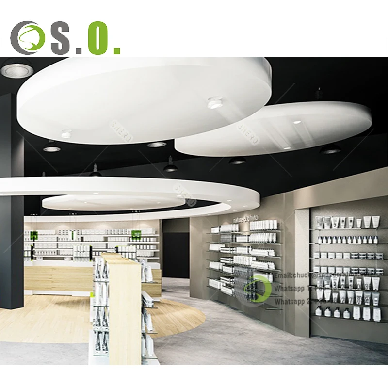 Medical Display Stand With Drawer Shelving Drugstore Furniture Retail ...