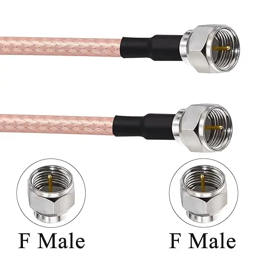 F Type Coax Cable 75ohm F Male Plug To F Male Plug Extension Assembly ...