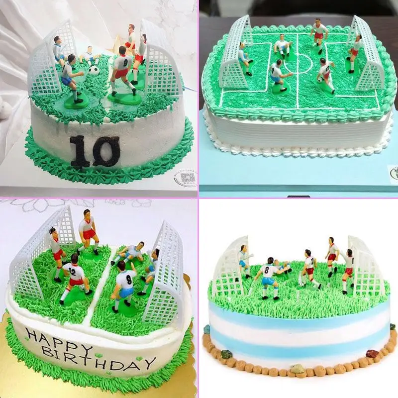 Cake Topper Football Team Scene Decoration Baking Supplies Cake ...