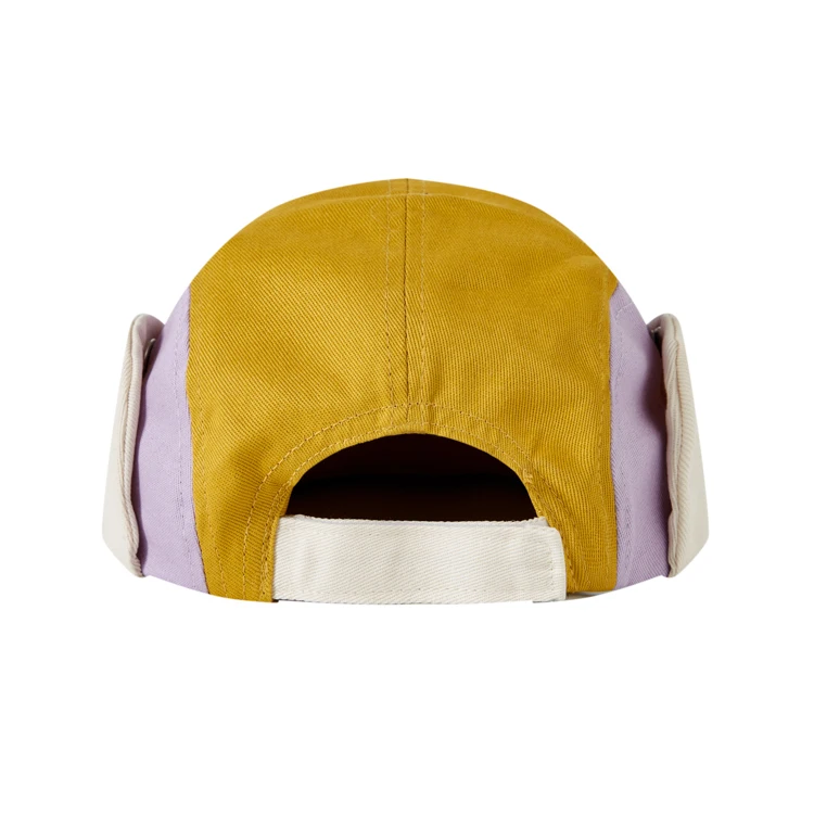 Colorful Block Unconstructed 5 Panel Camp Cap Hat Wholesale Leather ...
