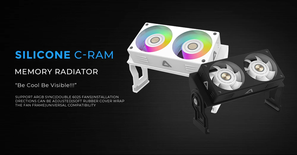 C-ram Cooler Argb 60mm Dual Pwm 5v Argb With Memory Cooler - Buy C-ram ...