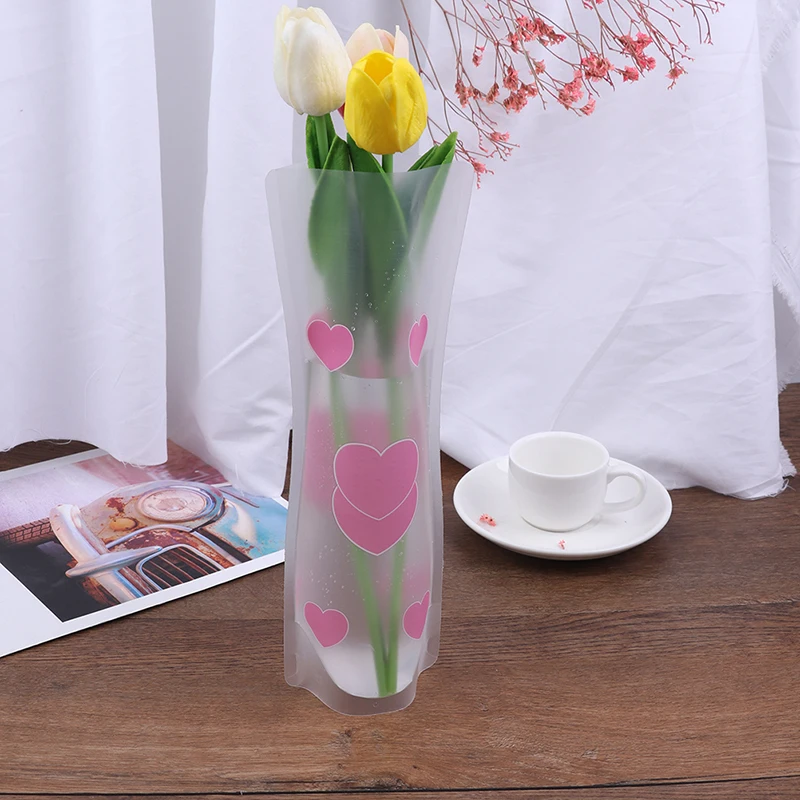 Custom Home Decoration Folding Vase Flat Pvc Plastic For Flower ...