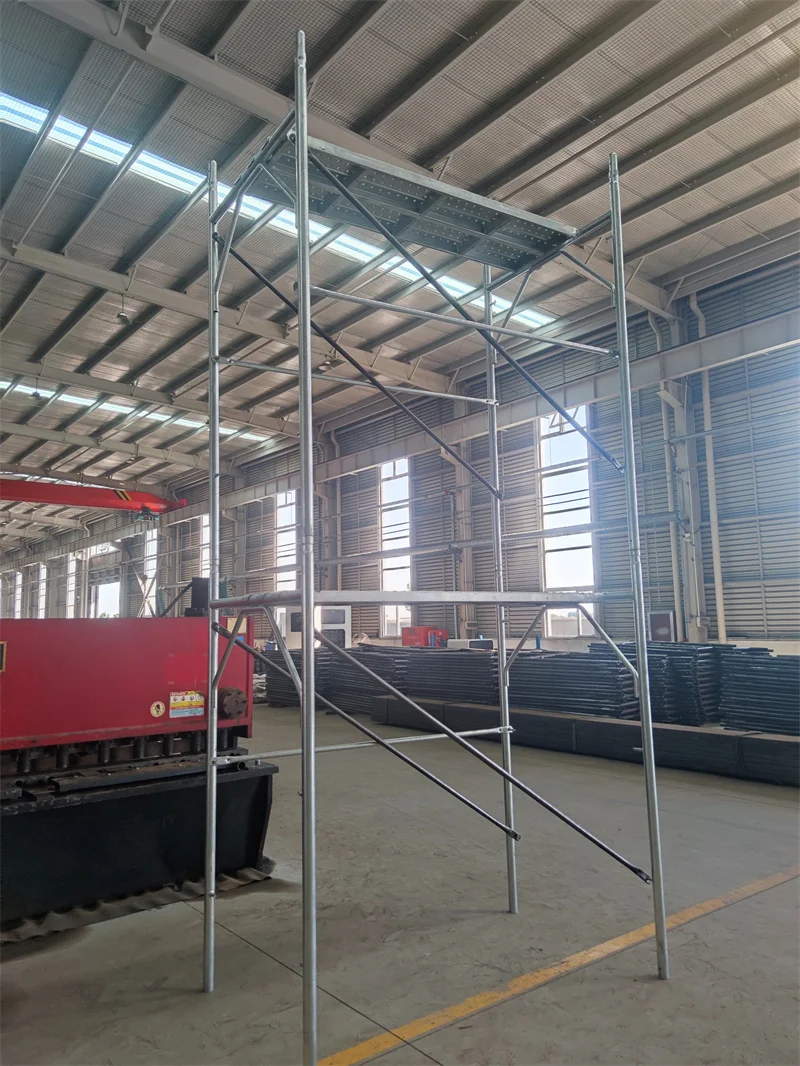H Type Frame Scaffold Set Iron Steel Frame Construction Mobile Walkthru ...