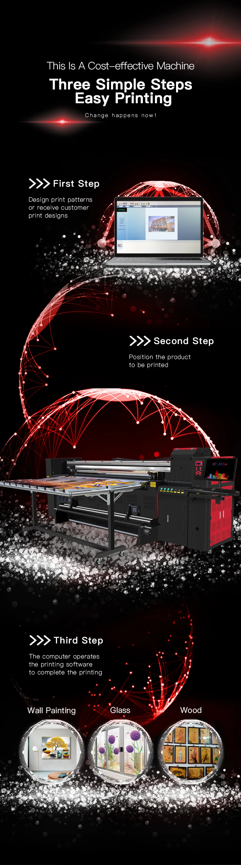 MT Large Format UV Hybrid Printer MT-UV 2000 for Metal Printing