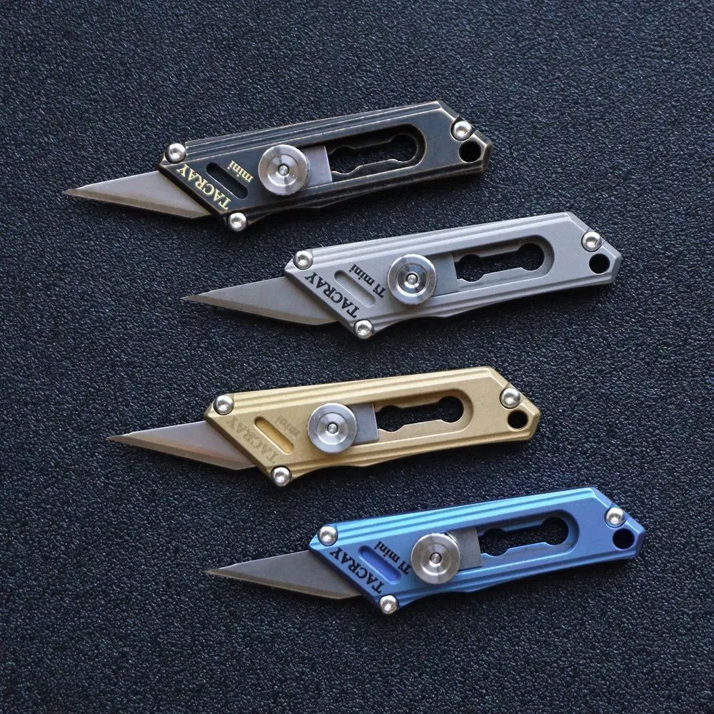 Bst-ti Portable Titanium Mini Keychain Utility Knife Edc Gear Pocket ...