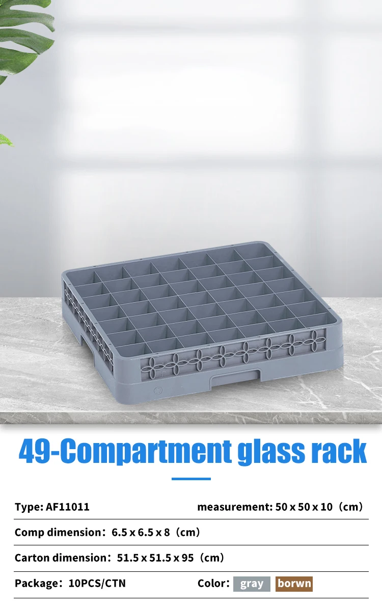49-compartment Glass Rack And Tray Rack Plastic Glass Drying Rack Cup ...